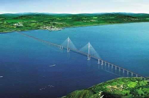 The construction of the first phase of the Liuheng Highway Bridge ...