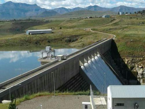 The underground tunnel project of the Polyhari Dam in Lesotho is ...