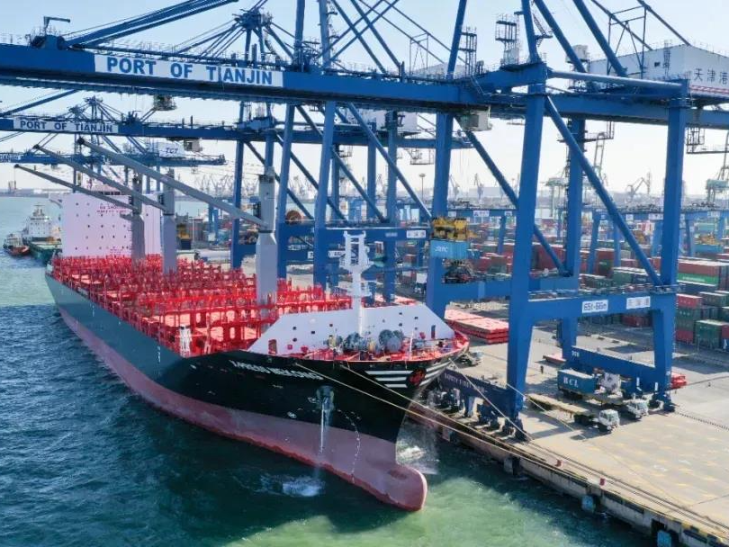 In 2021, Tianjin Port Group opens the first new route along the Belt ...