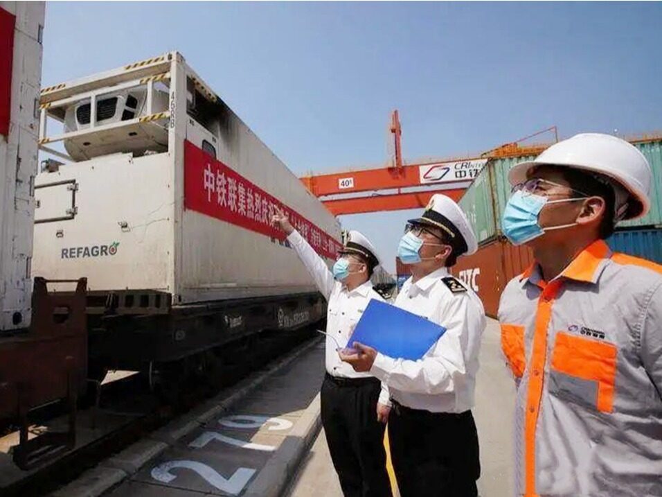 The first cold chain special train of the Qilu Eurasian train is issued ...