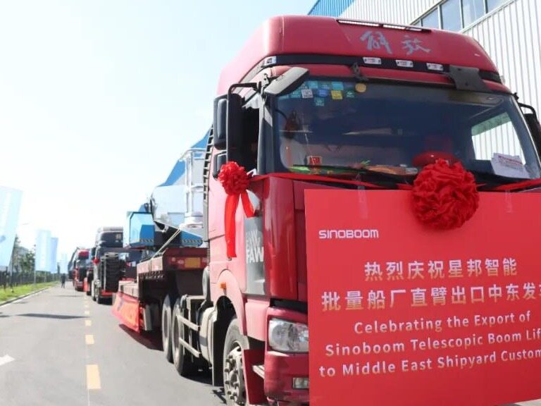 SInoBoom special boom truck sent to the Middle East--Seetao
