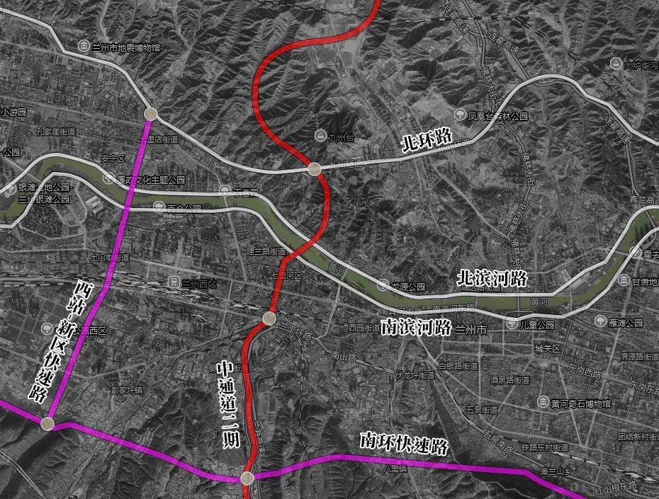 G1816 Uma Expressway Lanzhou Jiuzhou North to Lanzhou South Section ...