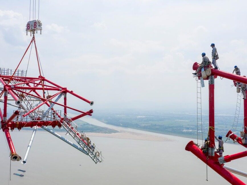 All the towers in Anhui section of Baizhe project were assembled--Seetao