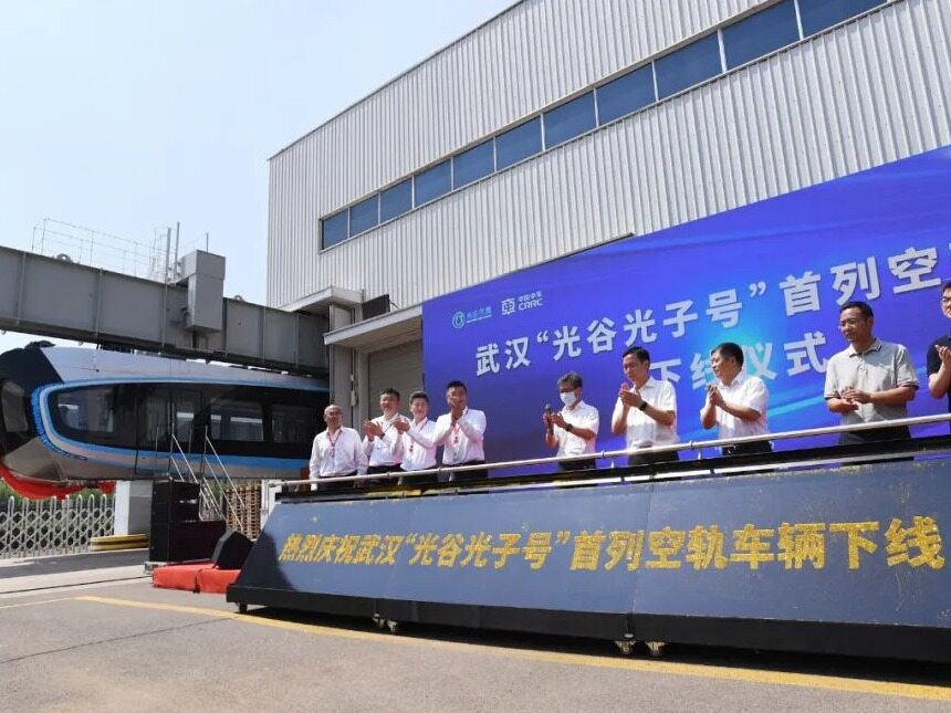 China's first commercial air rail train rolls off line at CRRC Sifang ...