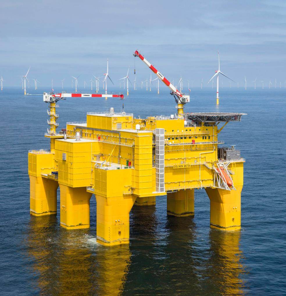 荷兰输电系统运营商TenneT在德国北海安装DolWin kappa海上平台--见道网