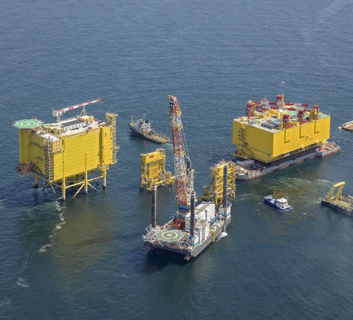 荷兰输电系统运营商TenneT在德国北海安装DolWin kappa海上平台--见道网