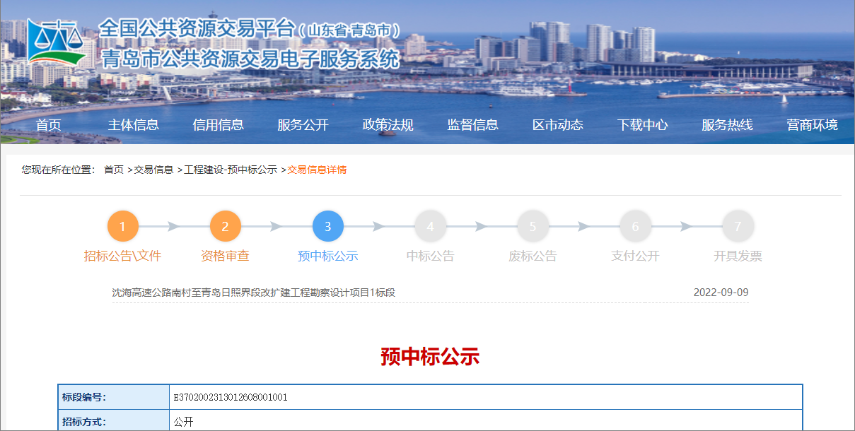 19.88 مليار! فازت Shandong Qiangqi بالمناقصة لمشروع المسح والتصميم ...