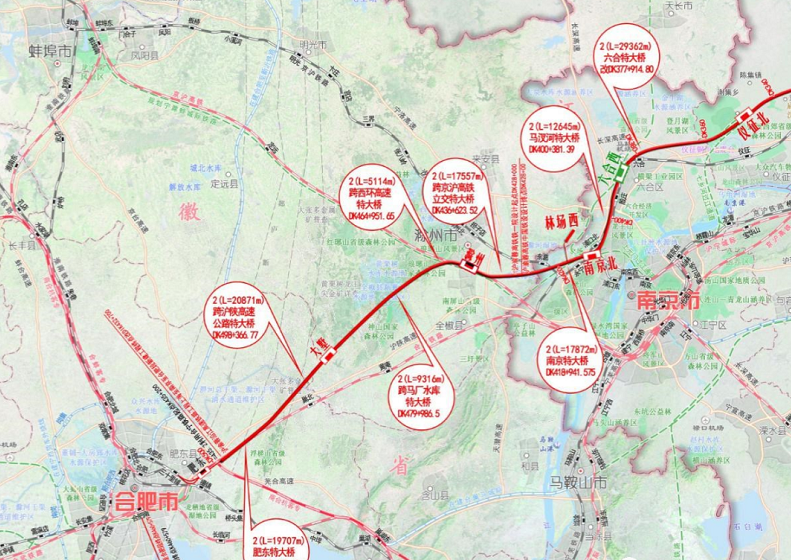 The Anhui section of the Shanghai-Nanjing-Hefei high-speed railway won ...