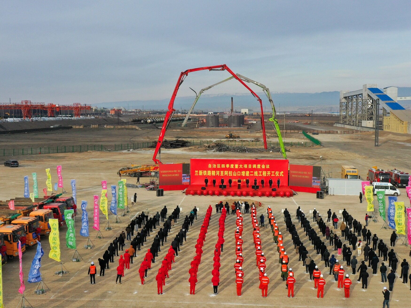 Lanzhou-xin Railway Jinghe to Alashankou section of the second line ...