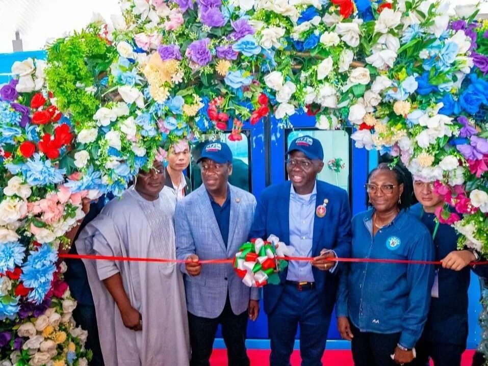 The first phase of Lagos light rail blue line project in Nigeria was ...