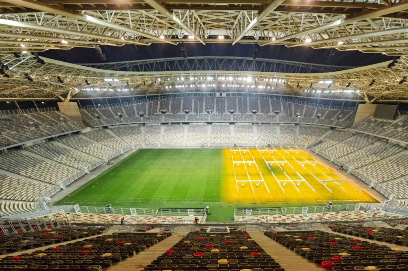 Bahaj Stadium in Algeria completed preliminary completion acceptance ...