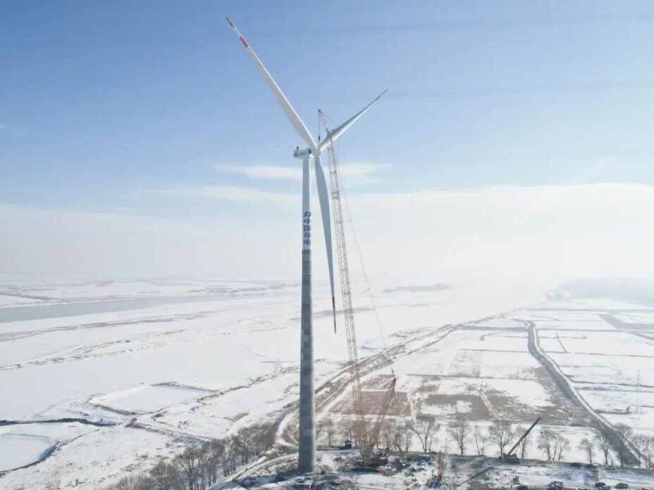 The 160-meter wind power mixed tower settled in Heilongjiang--Seetao