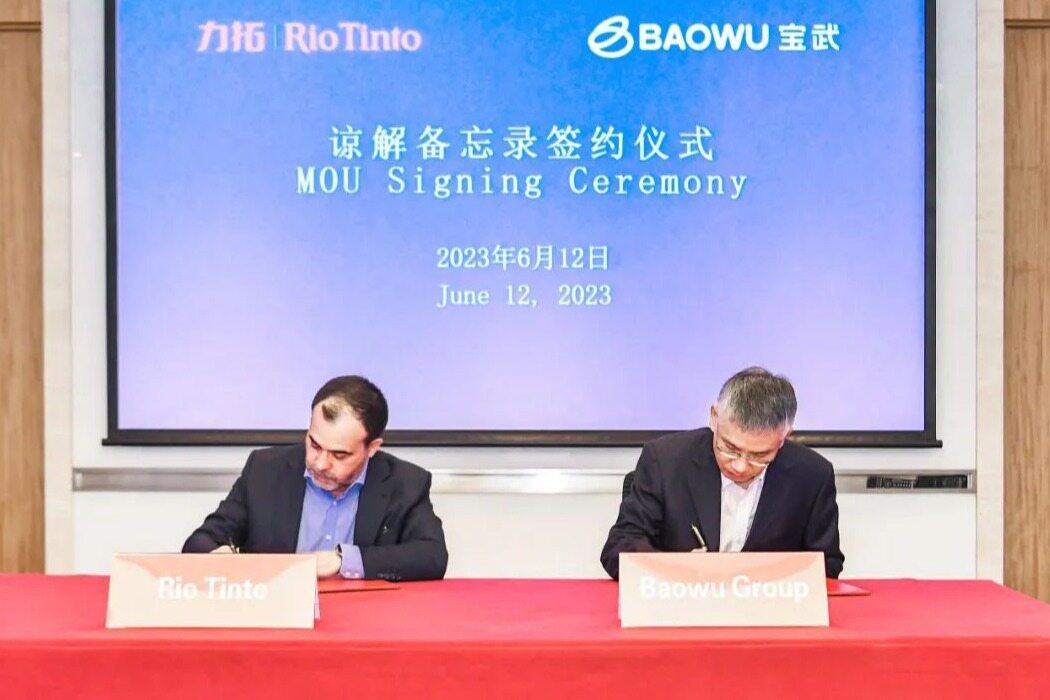 Baowu signs deal with Rio Tinto to deepen Australian decarbonisation ...