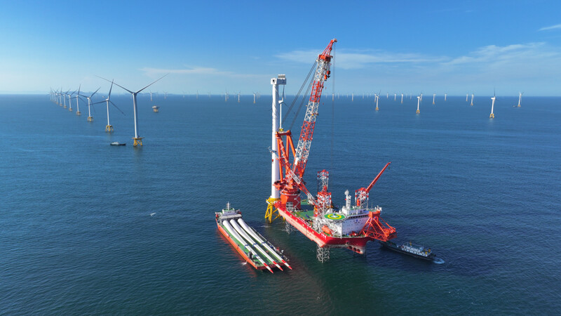 The 16 MW wind turbine unit of Fujian offshore wind farm is about to ...