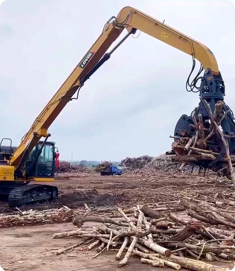 Lovol wood grabbing machine, your senior assistant in wood sorting--Seetao
