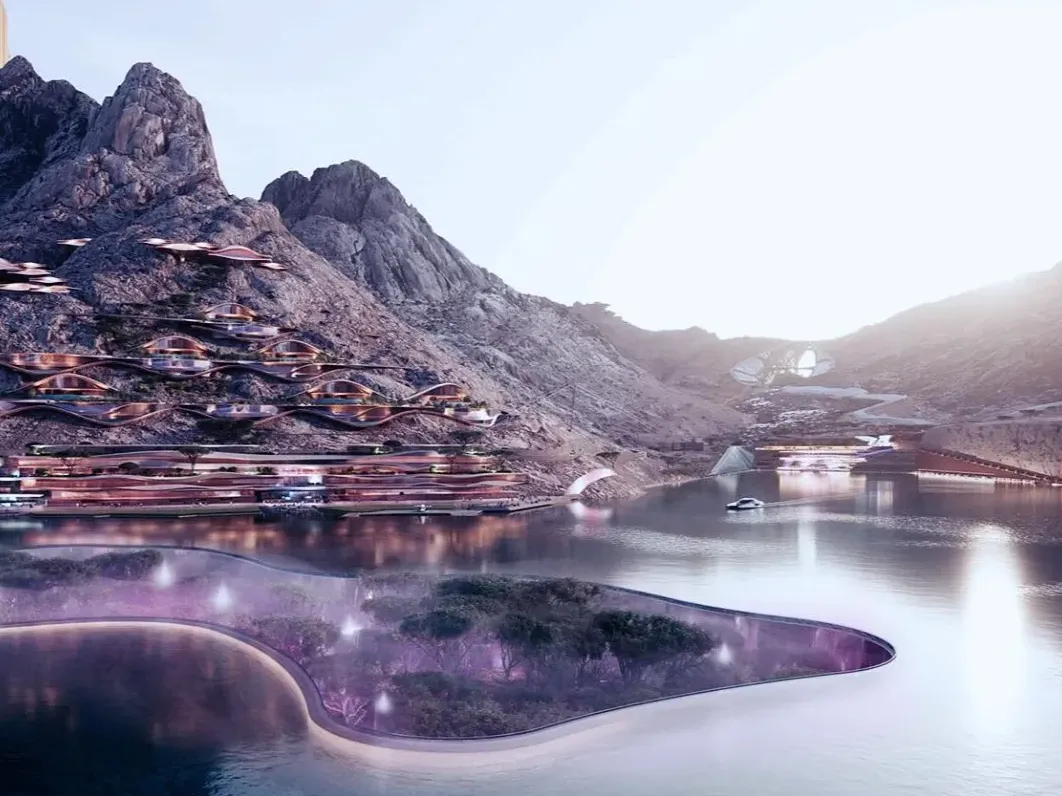 The construction progress of Neom, the city of the future, has been ...