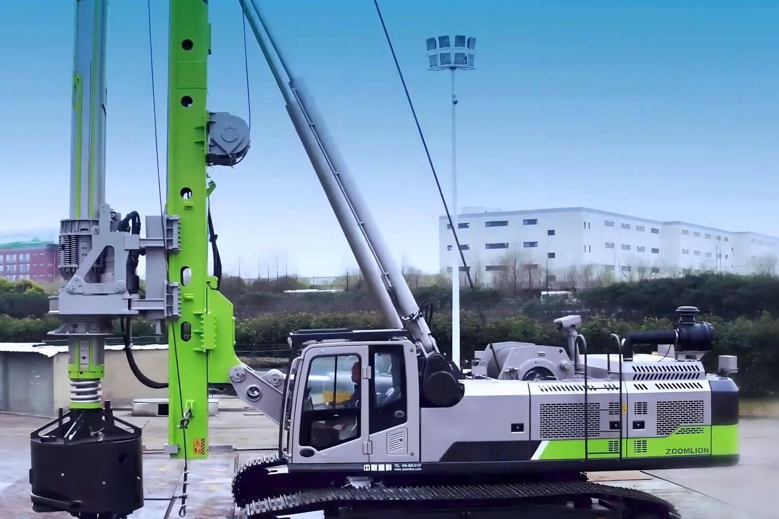 Strength drill! Zoomlion rotary drilling rig construction show in ...